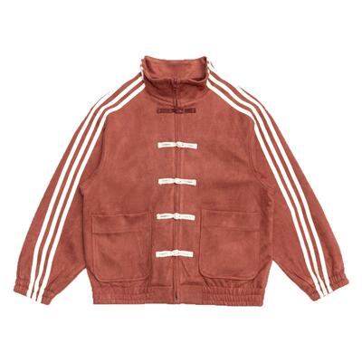 Damon中式三条杠立领拉链外套