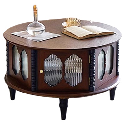 【轻奢定制款】法式复古实木茶几