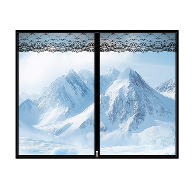 冬季窗户防风防寒神器保暖膜温挡风帘密封塑料布透明窗帘厚隔冷气