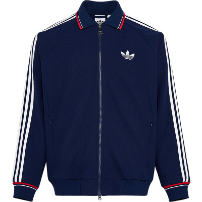 Adidas/阿迪达斯正品三叶草男士日常翻领刺绣运动休闲外套KV8864