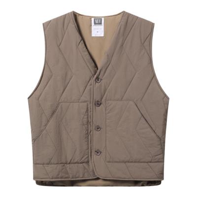 外穿棉马甲保暖小众风背心V领