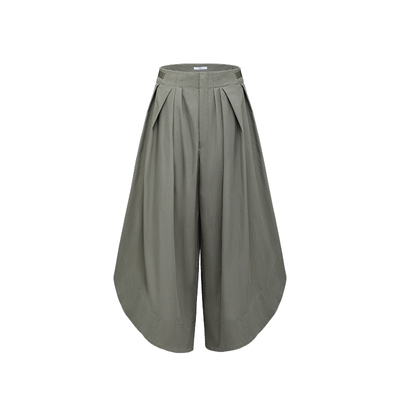 ECCO x NRL联名 26新时尚蝶翼设计感垂感阔腿裤休闲裤女EN253P021