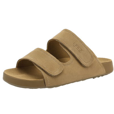 UBZ 厚底勃肯凉拖鞋女2026年夏季新款软底一字沙滩魔术贴博肯凉鞋