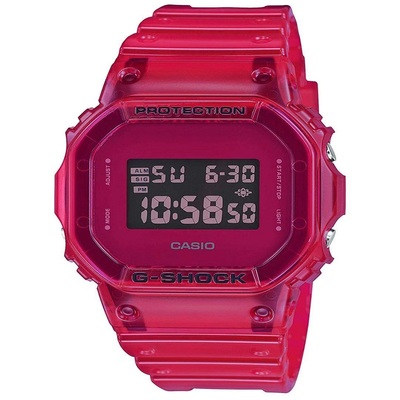 卡西欧运动透明方形男女手表