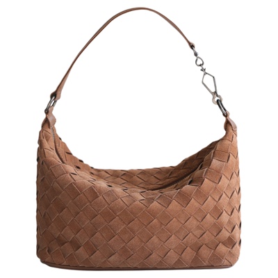 AbbottVINTAGE【编织便当包】复古小众磨砂牛皮枕头包单肩斜挎女