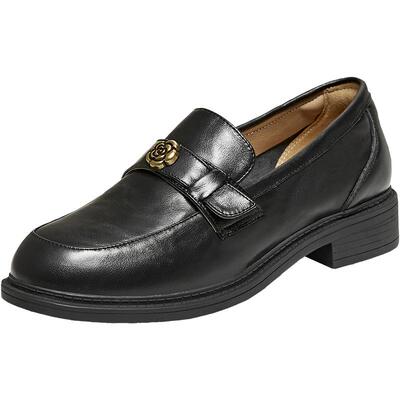 【山茶花】百思图2026春新款厚底乐福鞋小皮鞋粗跟女单鞋WWE55AA6