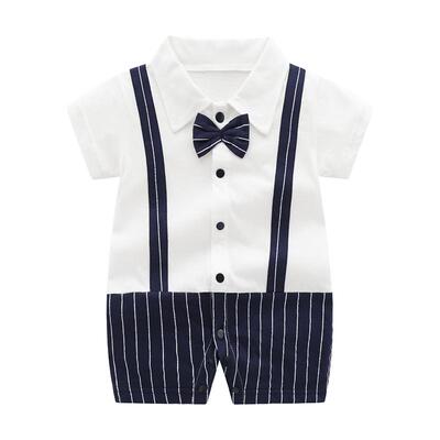 宝宝纯棉0-1岁男婴儿连体薄衣服