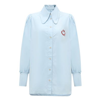 PB纯棉长袖衬衫透气减龄显瘦上衣