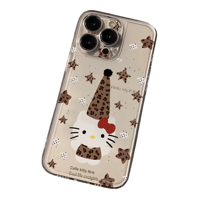 豹纹长帽Kitty酱新款手机壳