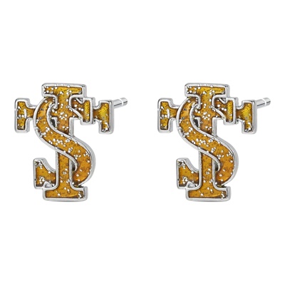ASAPRocky珐琅耳钉镶钻复古耳钉