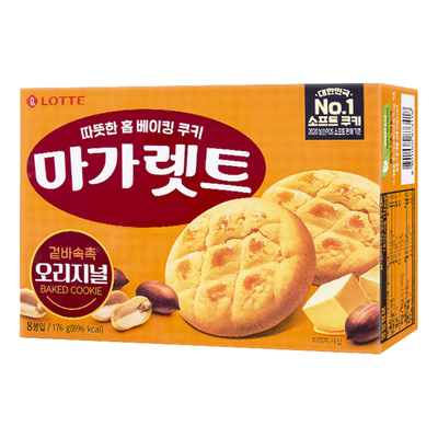 乐天玛佳丽花生夹心饼干