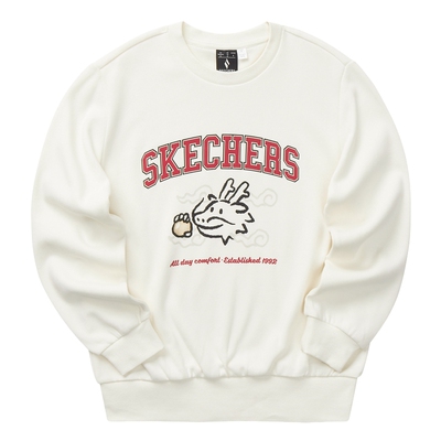 Skechers斯凯奇女装龙年限定新款休闲圆领针织卫衣L124W005/00NA