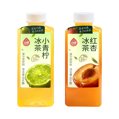 动康果汁茶饮料450ml石榴云雾绿茶红杏冰红茶小青柠冰茶多味瓶装