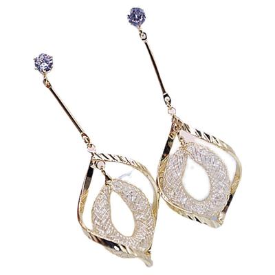 民族风银针女锆石气质耳钉时尚