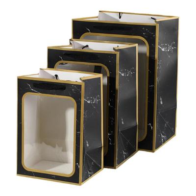 礼物纸袋开窗透明窗口鲜花袋子