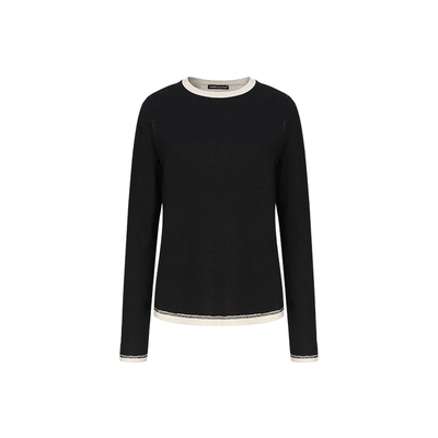 madeinnormal4黑色拼接长袖T恤