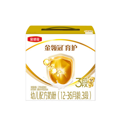 伊利金领冠奶粉育护3段1200g*4提1-3岁DHA幼儿牛奶粉旗舰店正品
