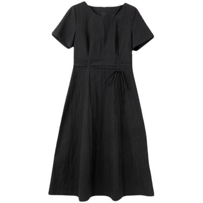 Lavinia 气质通勤连衣裙女2025夏季新款抽褶收腰显瘦A字裙E53L102