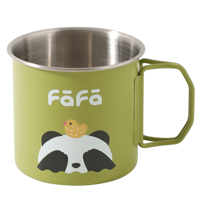 川岛屋熊猫不锈钢咖啡杯便携杯子