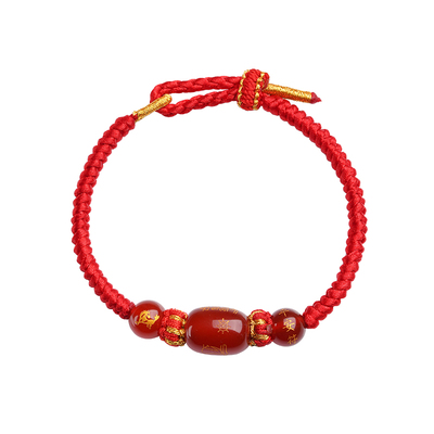 新年本命年红绳手链男女编织绳