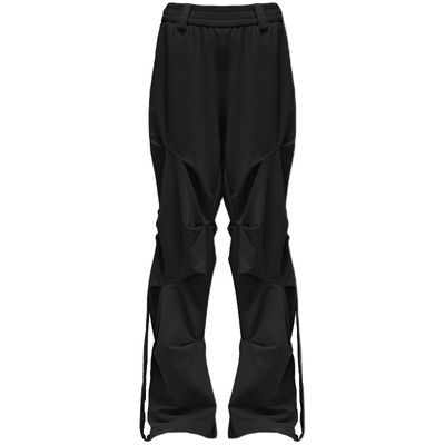 王嘉尔同款不规则褶皱工装裤