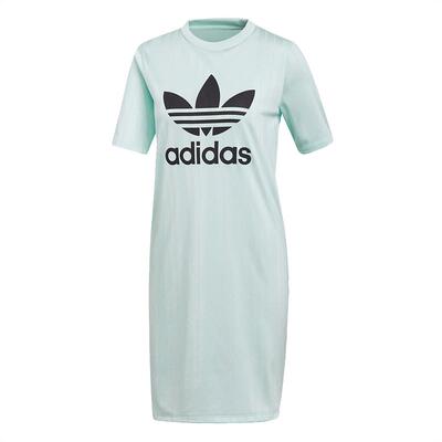 Adidas/阿迪达斯正品三叶草DRESS 女子LOGO 印花短袖连衣裙DV0126