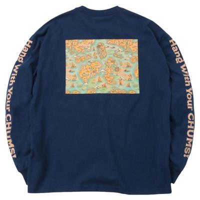 CHUMS洽洽鸟户外运动休闲男女款印花棉质舒适长袖T恤CH01-2068