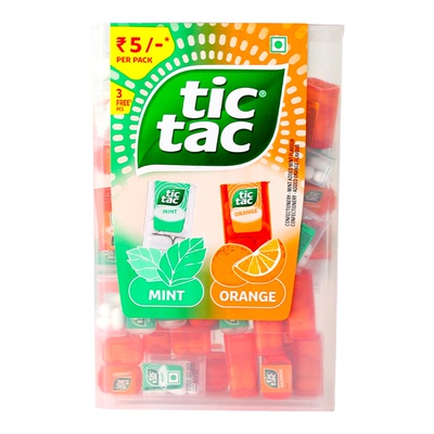 tictac嘀嗒薄荷橙味什锦硬质糖果