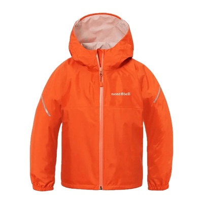 日本美山 montbell 2026春儿童装防水防紫外线双层连帽冲锋衣夹克