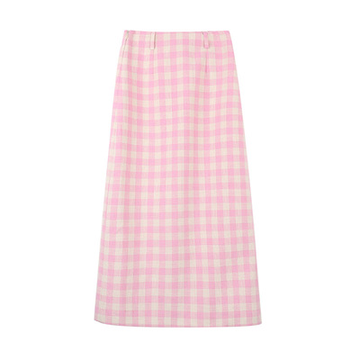 SourceWithU色色织格纹半裙