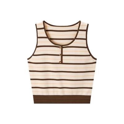 太平鸟女装春季新款条纹线背心A1EFE1448