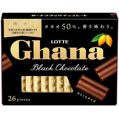 日本直邮乐天lotte加纳Ghana巧克力优质黑巧牛奶巧克力