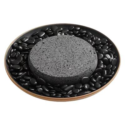 火山石板创意日式圆形陶瓷