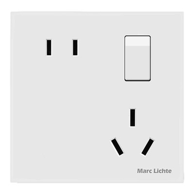 大间距一开错位斜五孔10A插座