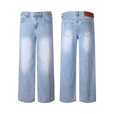 ALLFIT天空蓝直筒牛仔裤