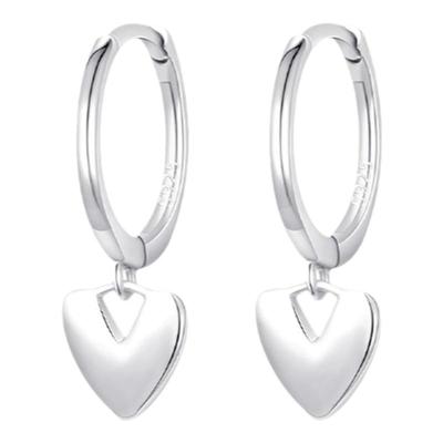 925纯银爱心耳环LNIEER女耳钉