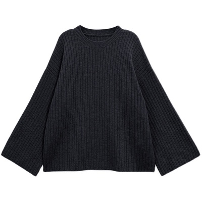 MRS圆领坑条毛衣休闲三件套