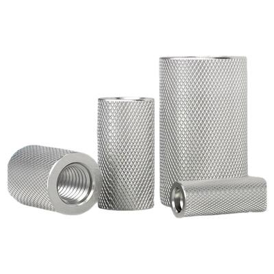 304不锈钢加长平头滚花螺