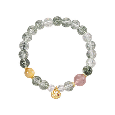 招财转运绿幽灵串珠手链轻奢小众