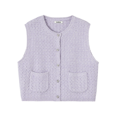 indicia标记商场同款25春新款韩系清新小香风针织马甲 F2A5MJ023C