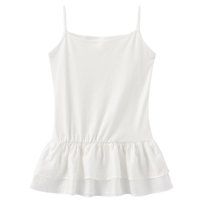 ANA【Native】双层莱赛尔蕾丝花边下摆屁帘拼接无袖打底背心吊带