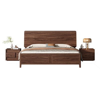 乌金木床中式全实木1.8米双人床