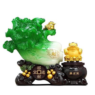 聚善缘招财进宝白菜摆件开业礼物