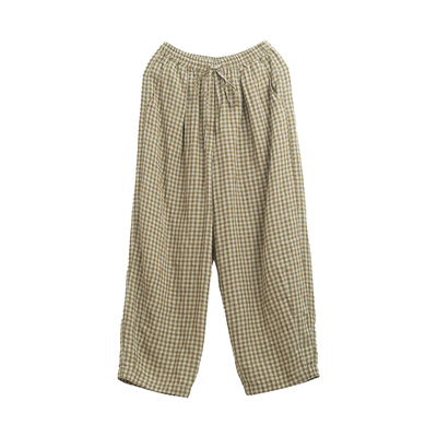 文艺复古忘城长裤腰部系带