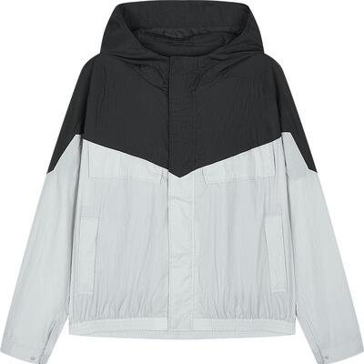 速写男装2025夏撞色拼接夹克