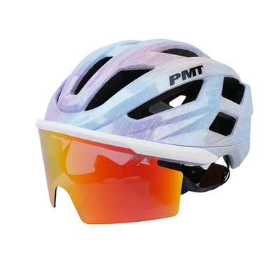 PMT骑行头盔男女款炫彩磁吸风镜