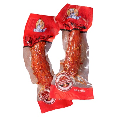 雷霆哈拉少麻辣古法小红肠45g*10袋即食烤香肠东北特产哈尔滨红肠