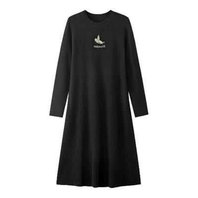 mithworld针织黑色显瘦连衣裙