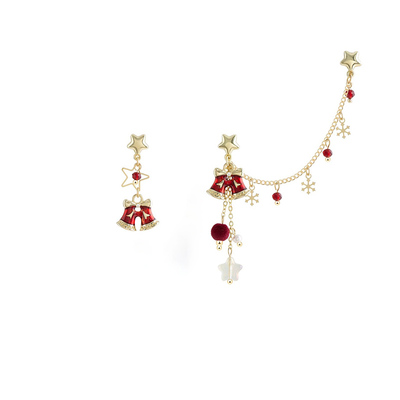 泡菜皇后圣诞节铃铛耳夹