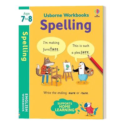 英文原版 Usborne Workbooks Spelling 7-8 尤斯伯恩拼写练习册7-8岁 英文版 Bingham Jane 进口英语原版书籍